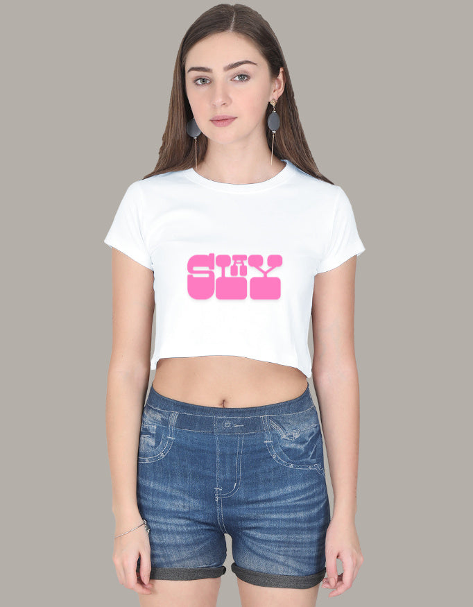 SLAY Bubble Text Crop Top – Playful Bold Graphic for the Confident You ...